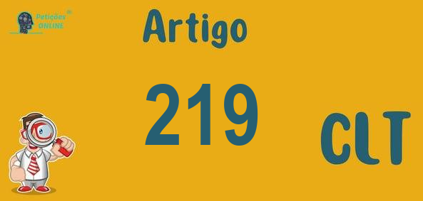 Artigo 219 da CLT » Jurisprudência Atual em PDF « TRT