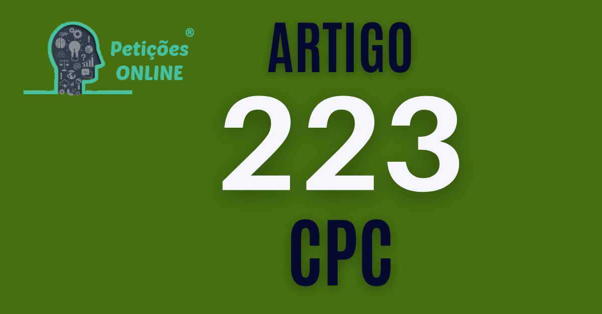 Art 223 do CPC → Você está procurando Jurisprudência?