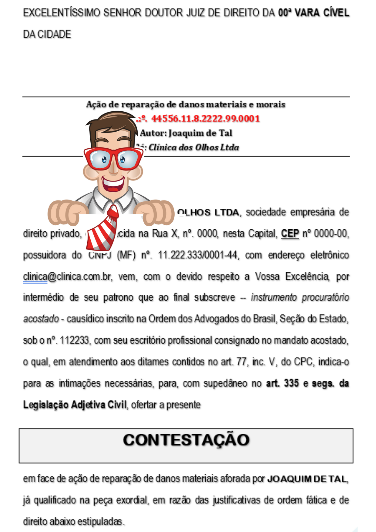 Contestação Dano Moral Material [Modelo] Caso Fortuito Word