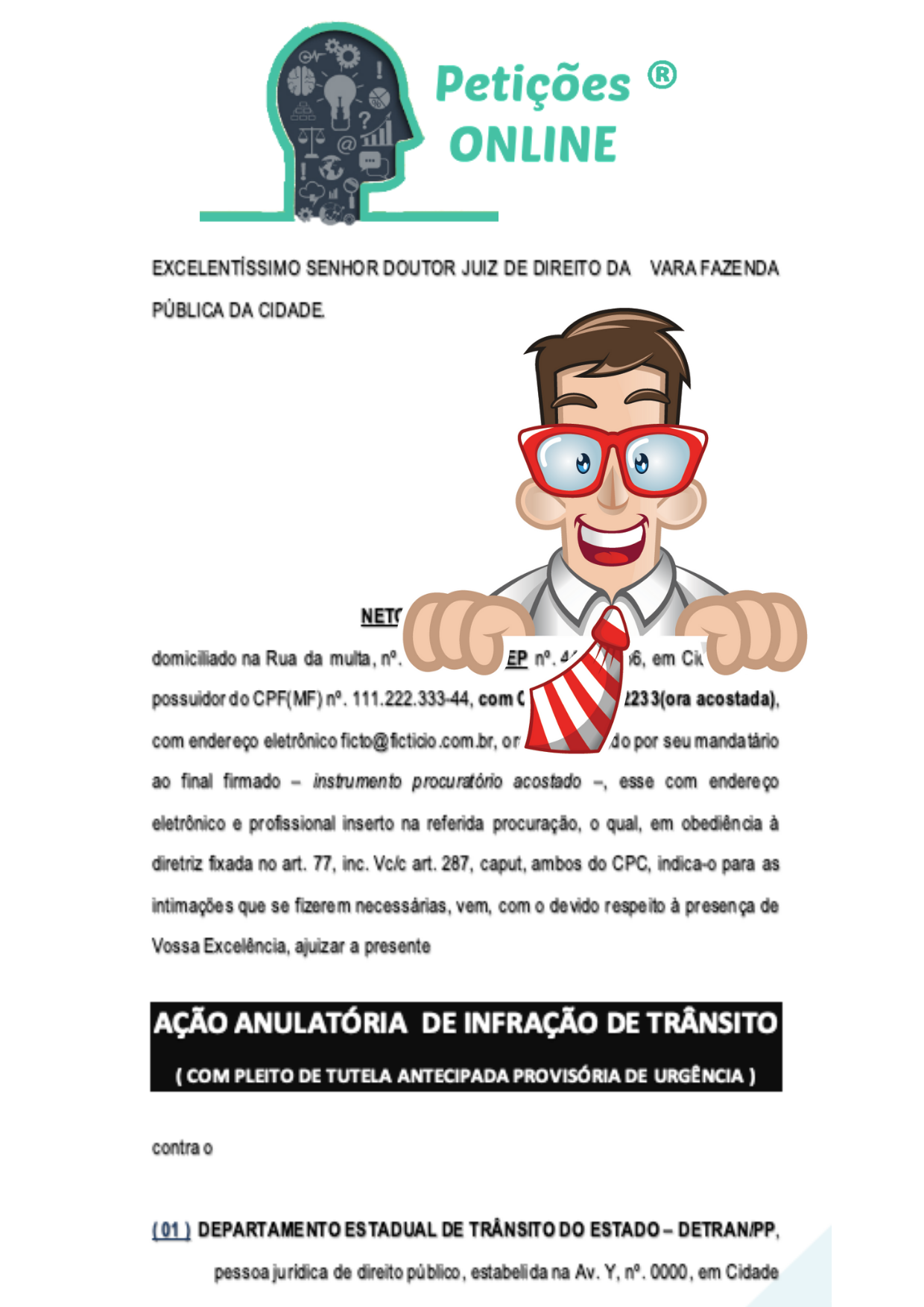 Modelo De Multa De Transito MODELO DE DESCARGOS A LA PAPELETA DE