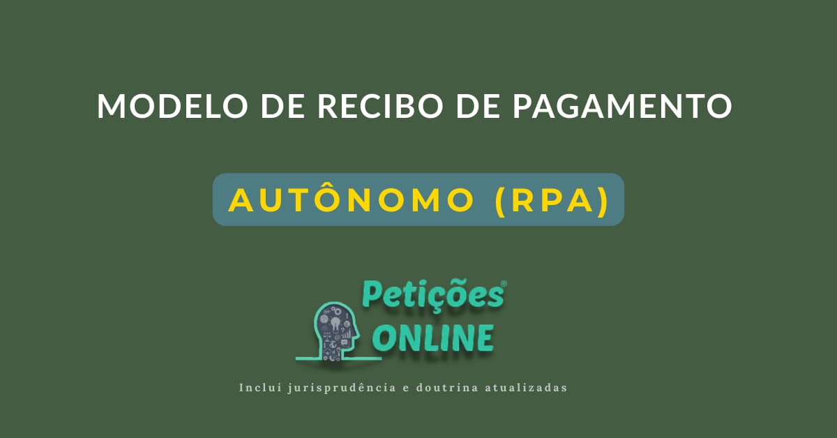 Modelo Recibo Pagamento Autônomo RPA [ Baixe Grátis! ]