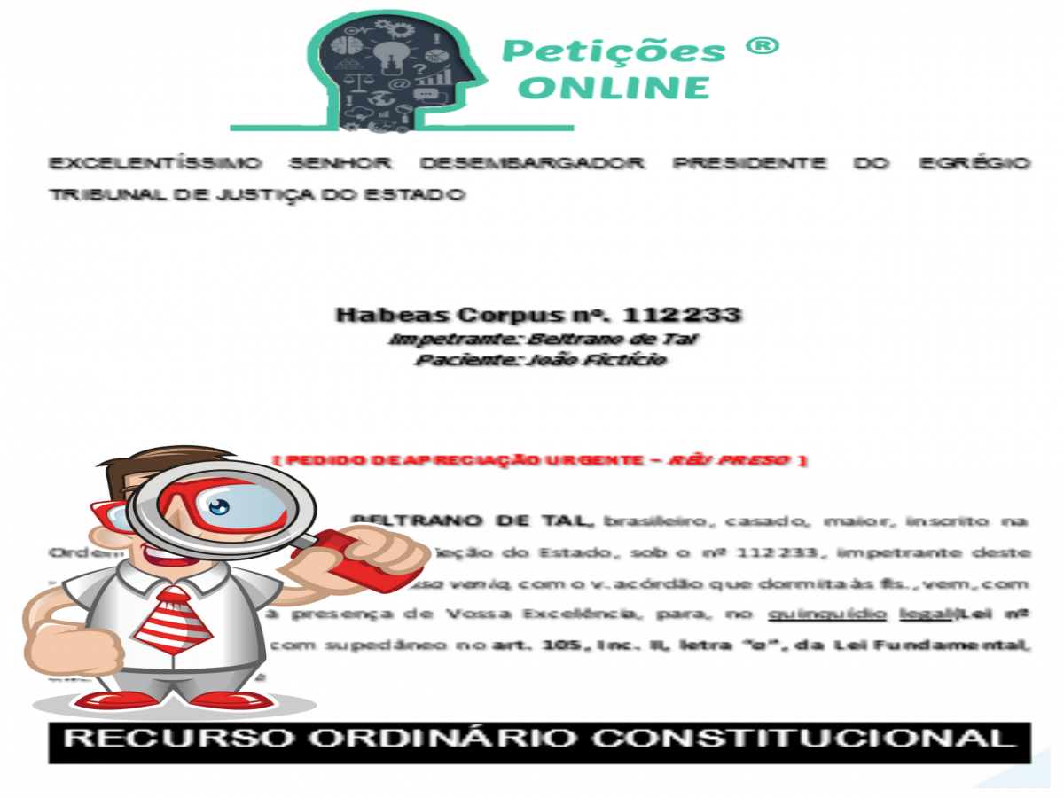 Total 55 Imagem Recurso Ordinário Constitucional Modelo Br